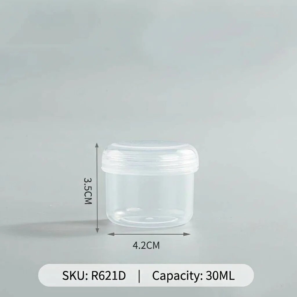 Прозрачная банка 30 мл, White-30ml