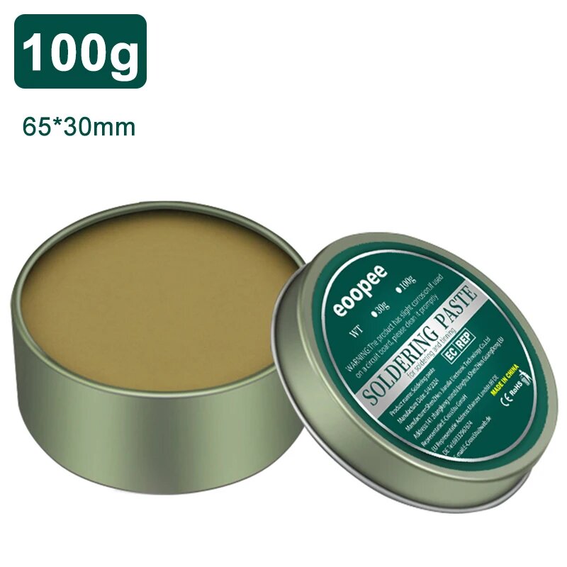 Флюс для пайки eoopee 100g в металлической баночке
