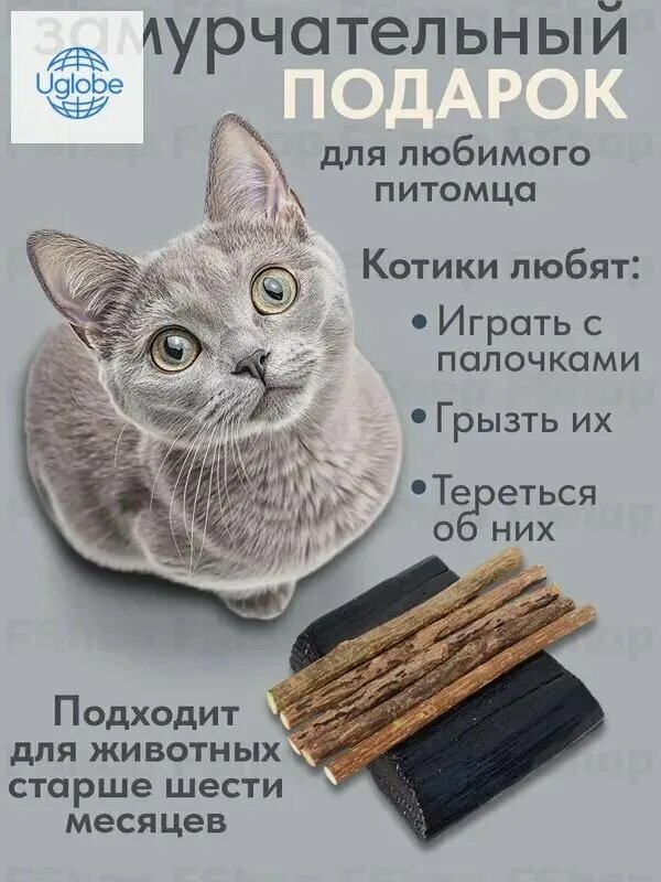 Палочки мататаби отборные для кошек, с кошачьей мятой, игрушка-лакомство для котят с витаминами, 10 шт