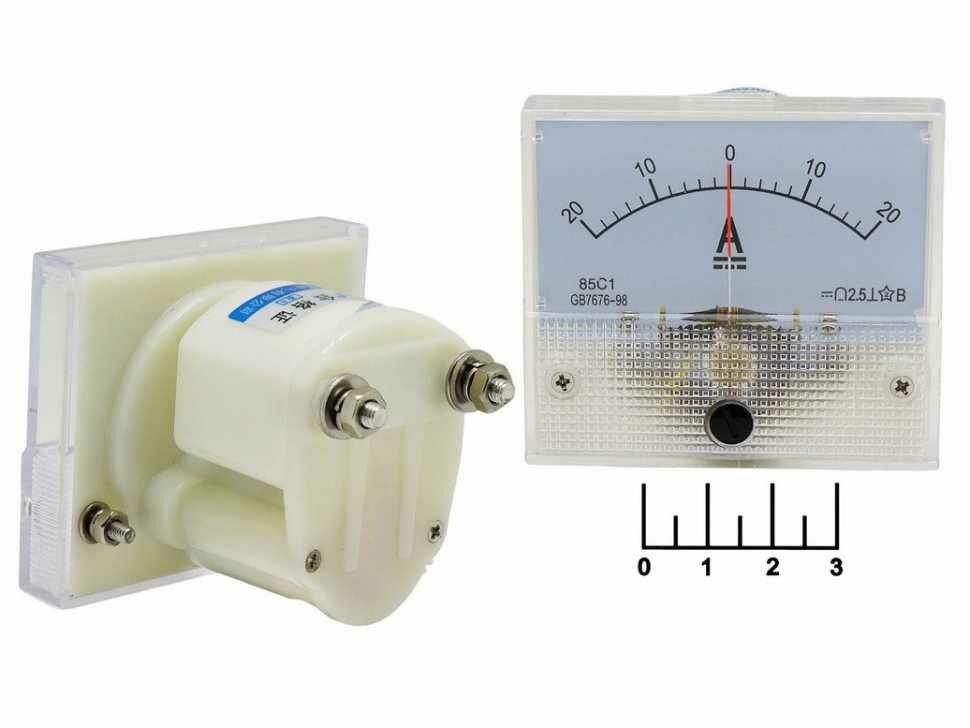 Измерительная головка амперметр +/- 20A 55*63мм DC 85C1