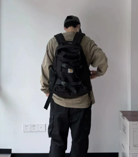 Рюкзак Ученический рюкзак для поездок на свежем воздухе, черный — фото 1