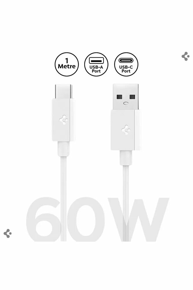 Spigen Кабель для мобильных устройств, 1 м, белый