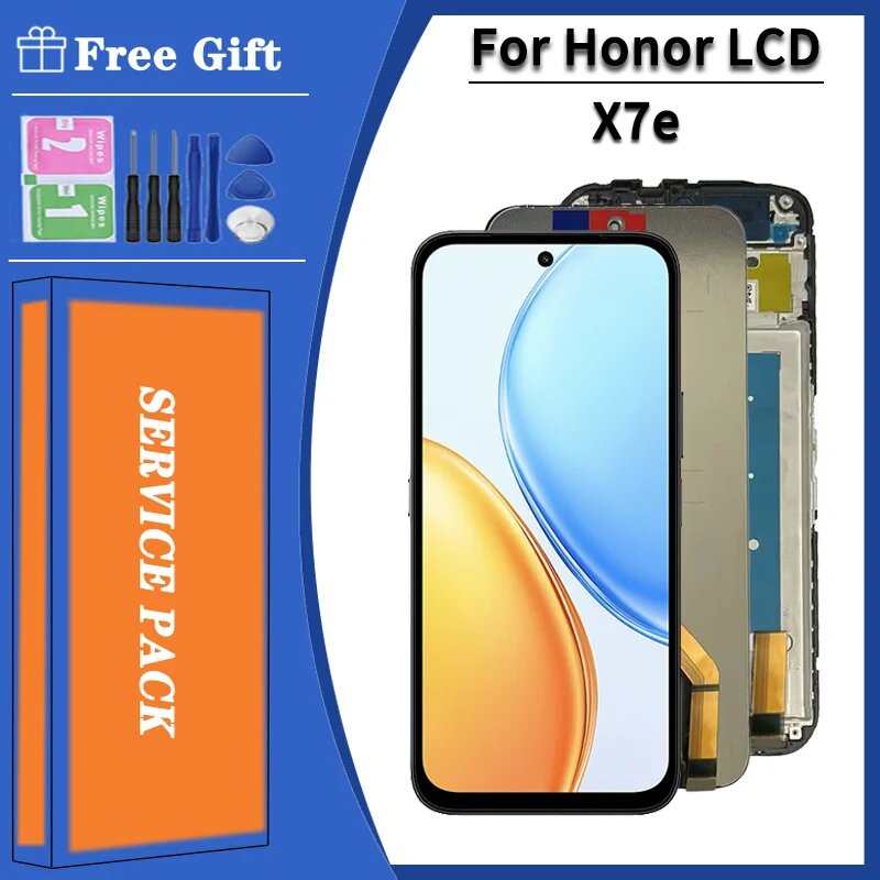 6,61-дюймовый ЖК-дисплей для Huawei Honor X7e, сенсорный экран в сборе, дигитайзер для Honor X7E LAB-LX1, LAB-LX3, замена ЖК-дисплея