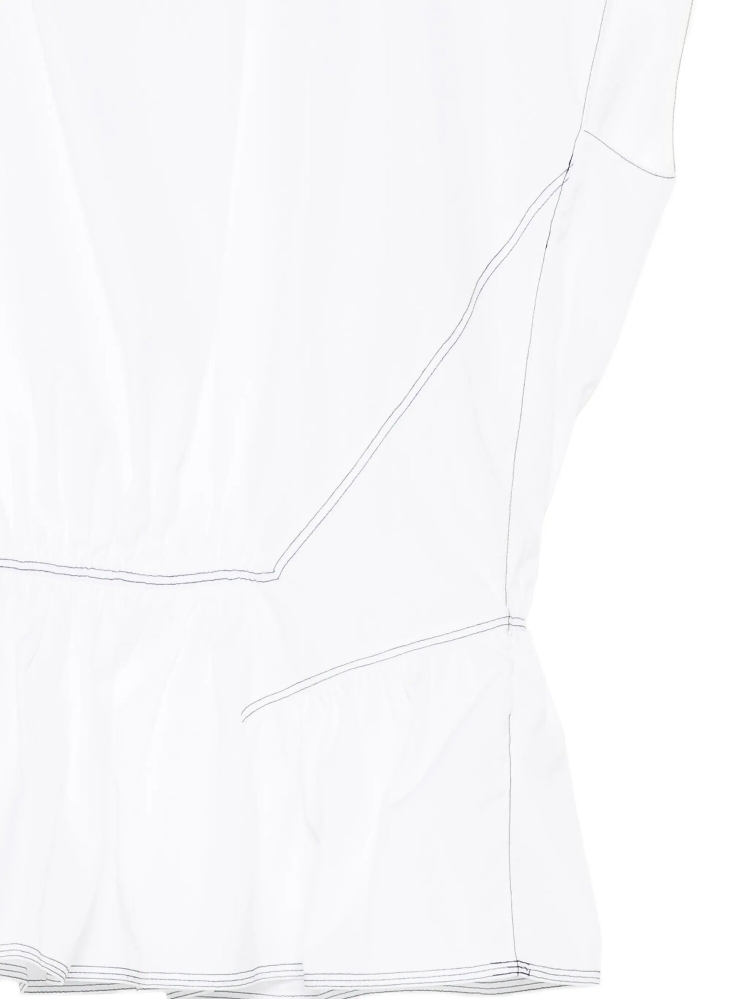 Блуза LESS Peplum-hem blouse, размер 42, бежевый/белый — фото 1