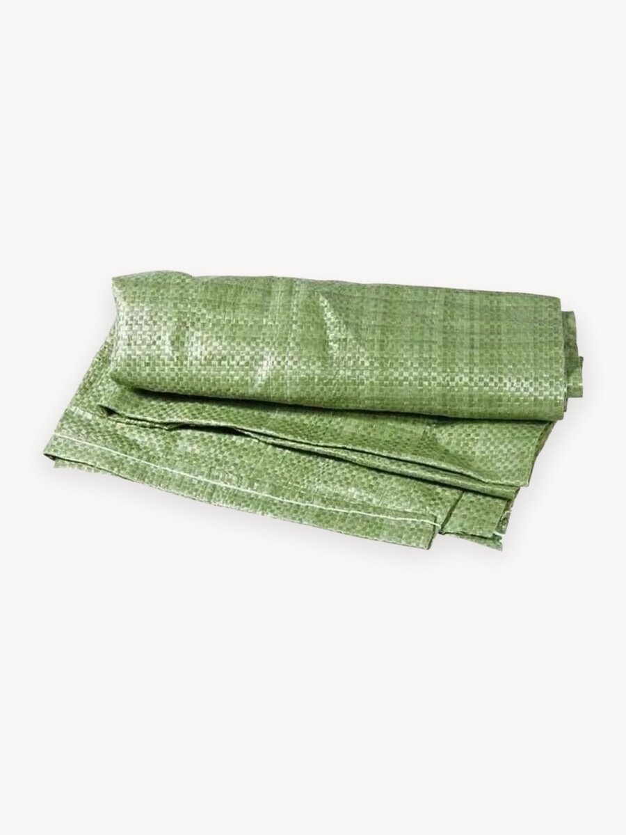 Мешки для строительного мусора 20 шт, полипропиленовые зеленые, 55 x 95 см, 50 гр