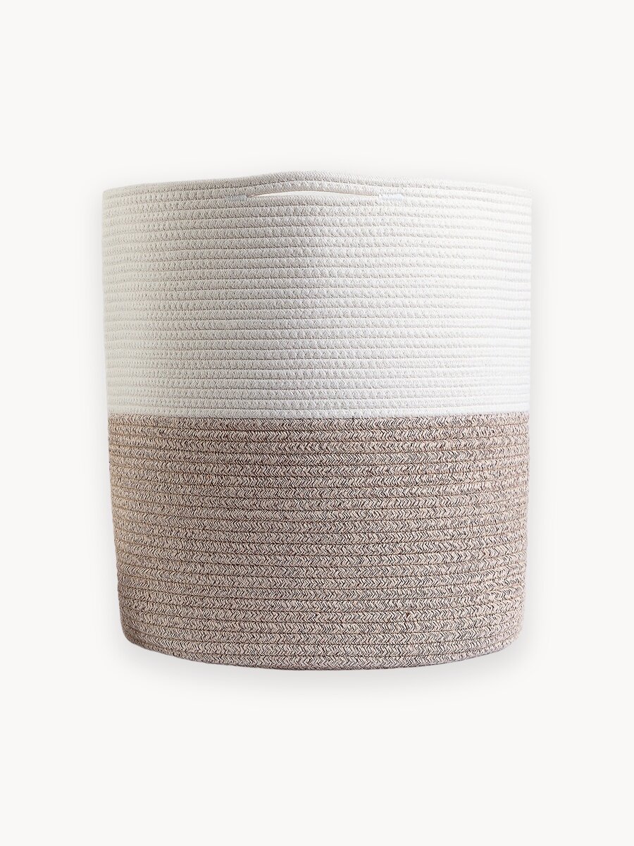 Корзина для хранения белья, органайзер для игрушек, большая плетеная с ручками, хлопок, 35х40 см, Astera