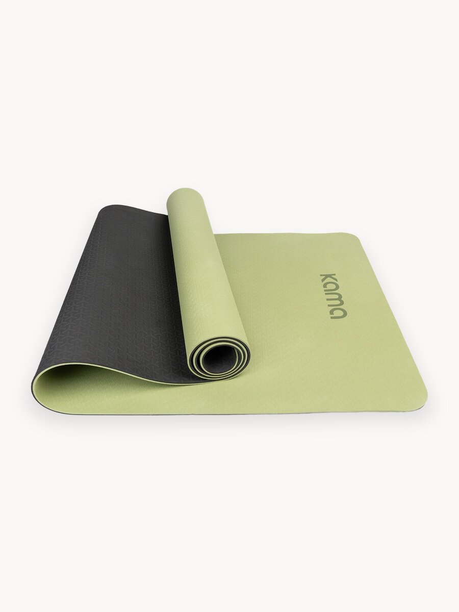Коврик для йоги/фитнеса Kama/ оливковый 6мм