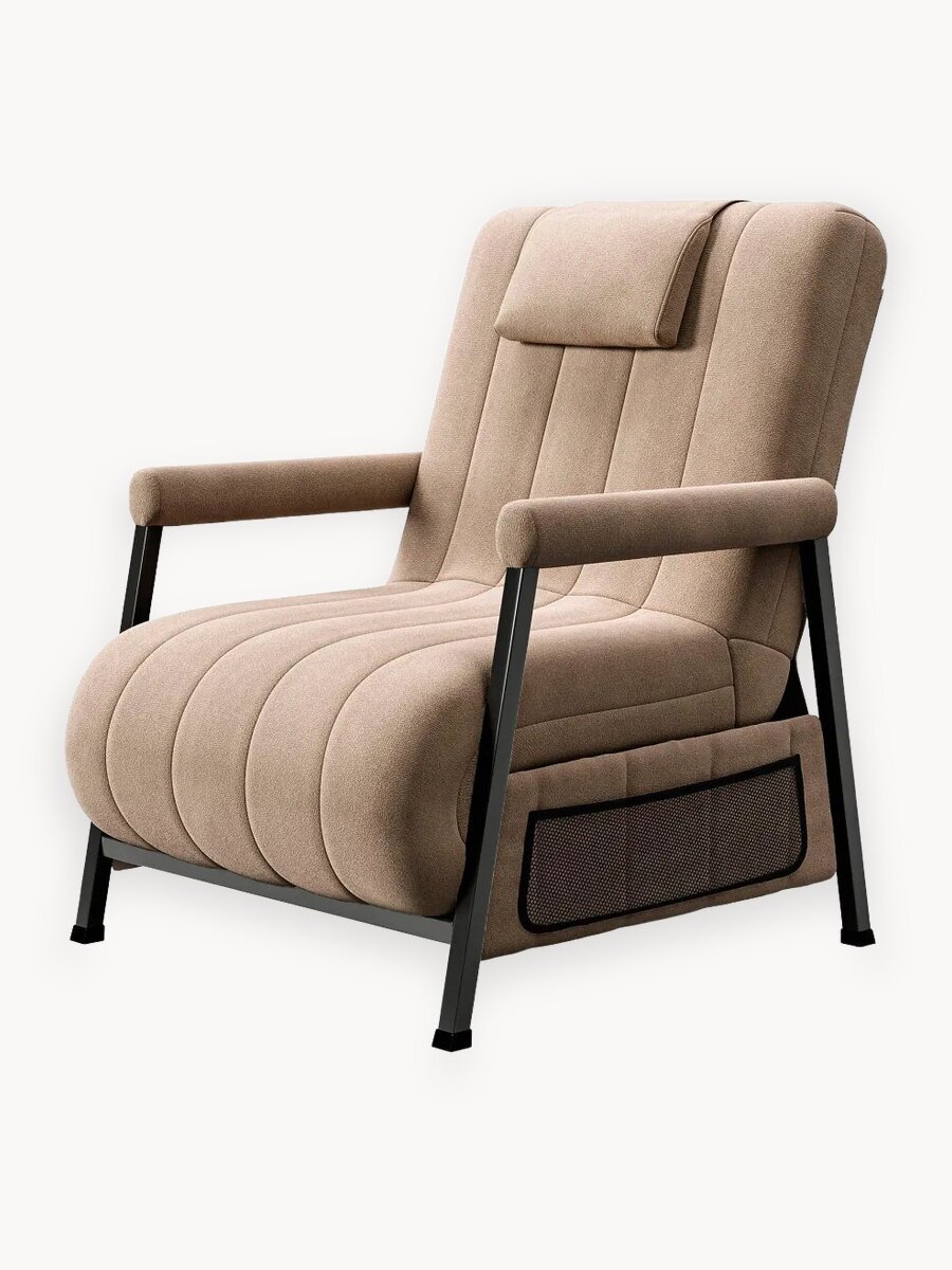 Кресло-кровать Акробат Люкс Блэк Бест 08 (независимый пружинный блок, стежка полоска)