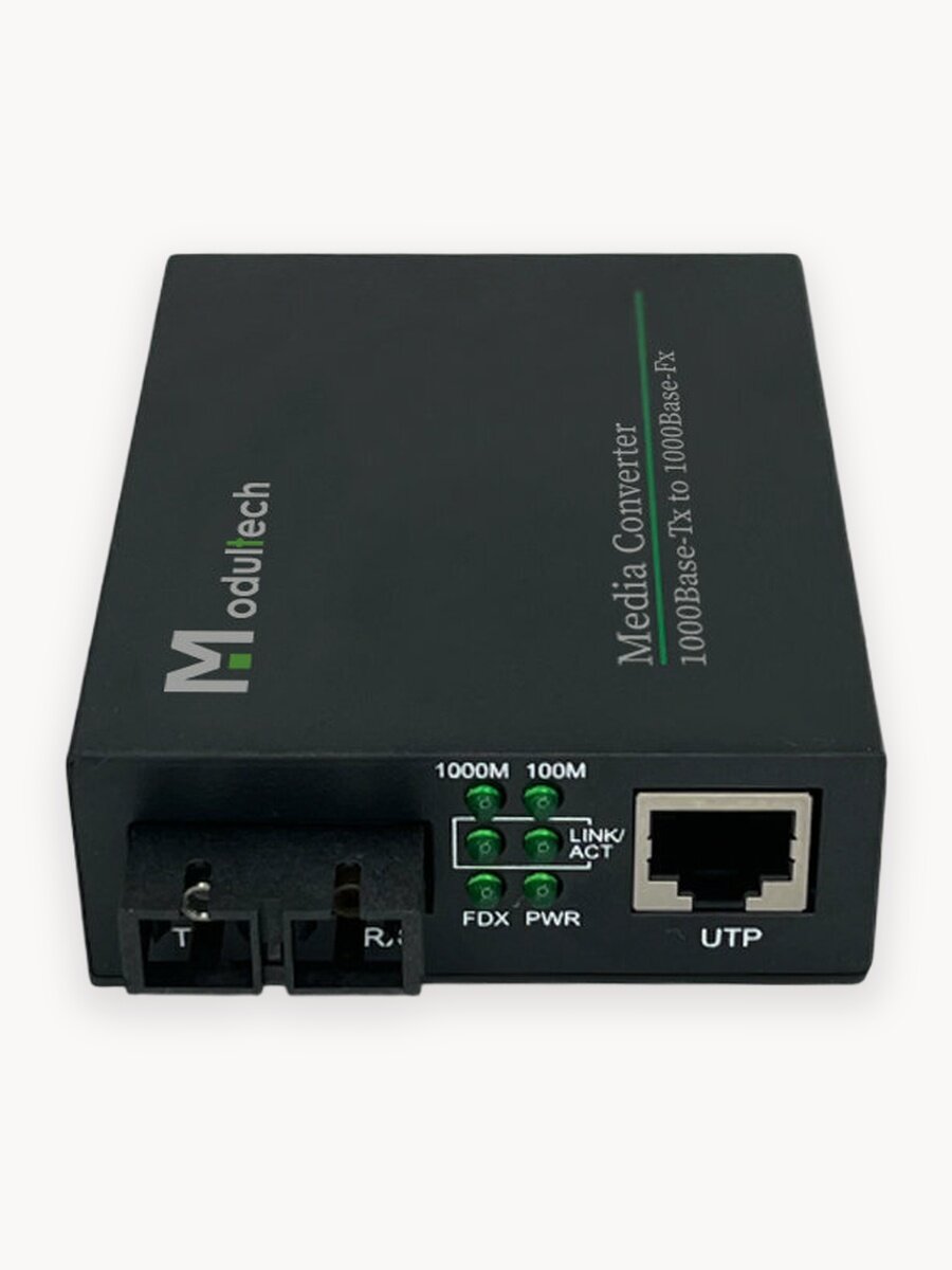 Медиаконвертер Duplex SC, 20 км, 1000 Base-T – 1000 Base-FX, Tx:1310, RJ-45