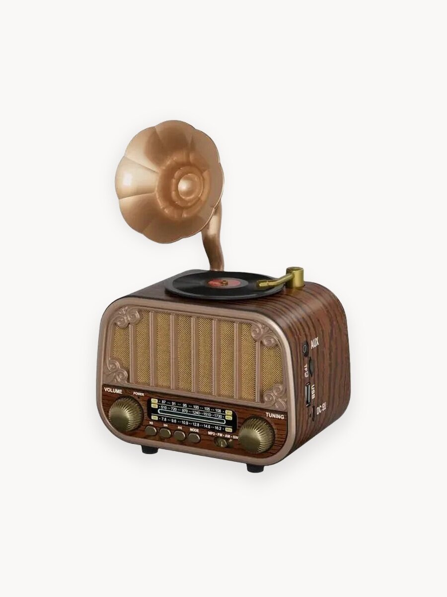 Радиоприемник в стиле ретро граммофона