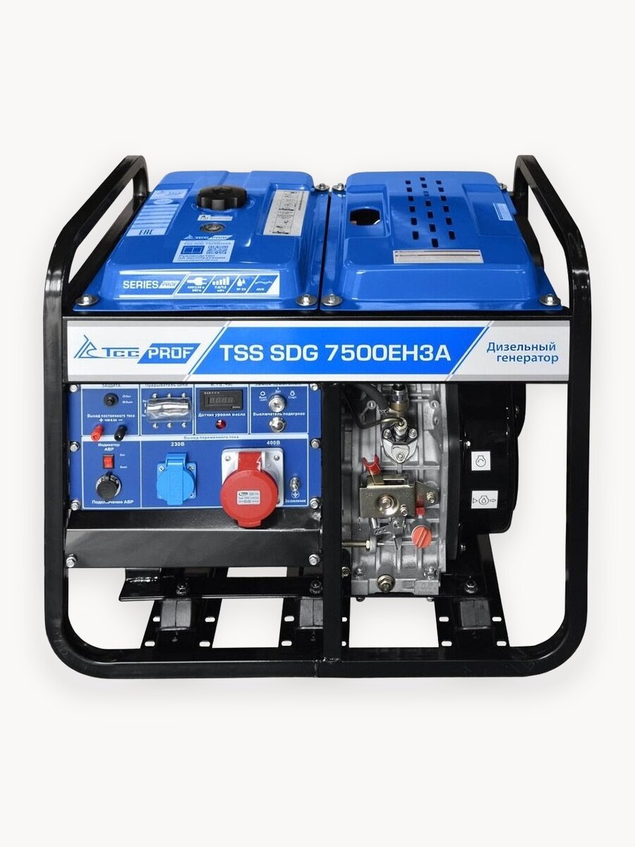 Электростанция дизельная с воздушным охлаждением ТСС SDG 7500EH3A открытая