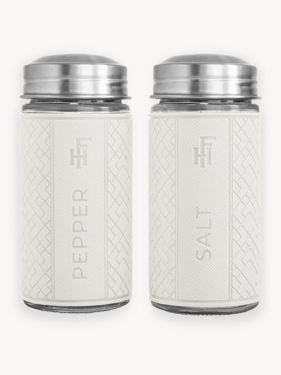 Баночки для специй FlexHome, стекло, набор на стол солонка и перечница, цвет белый