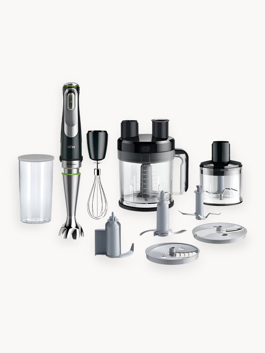 Блендер погружной BRAUN MQ9195 MultiQuick 9 Цвет Черный 1200 Вт