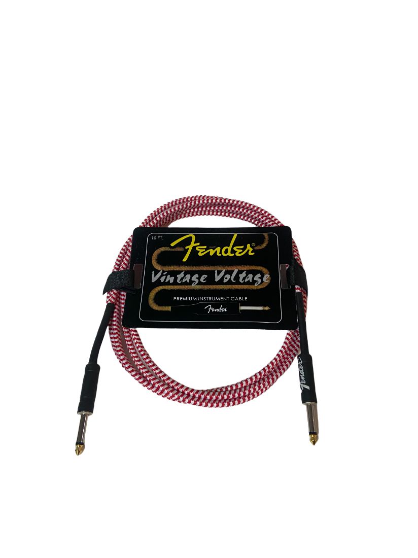 Кабель гитарный, Fender Vintage Voltage, 3м, красно-белый