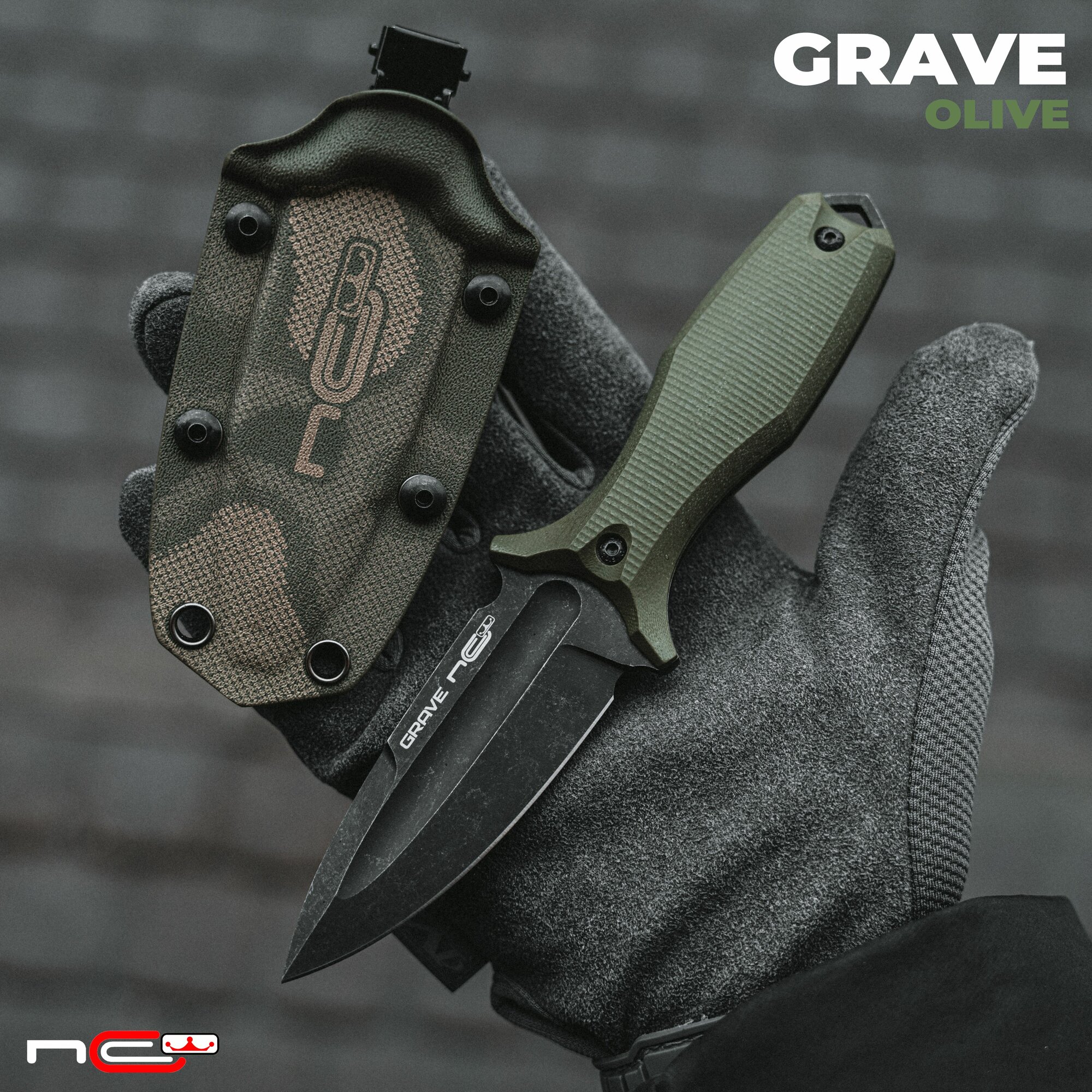 Нож туристический N.C.Custom Grave G10 Olive