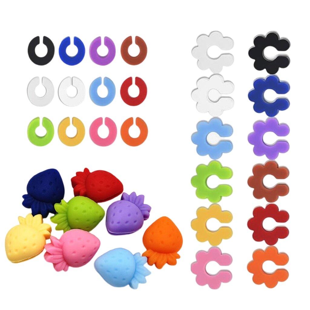 Набор силиконовых маркеров для бокалов