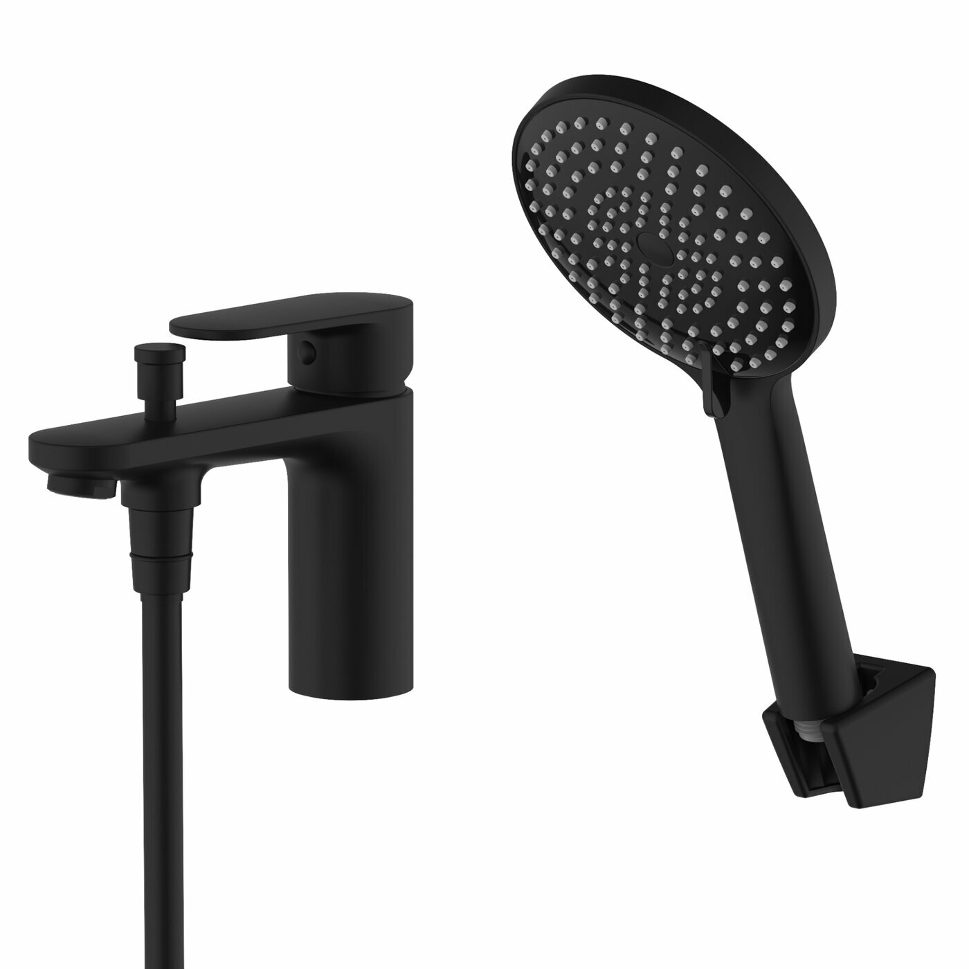 Смеситель для ванны Акватек Ника AQ1844MB черный матовый