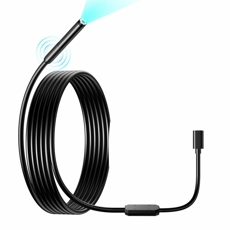 Беспроводной эндоскоп MyPads с 6 светодиодами, USB-камера-змейка Type-C, водонепроницаемый