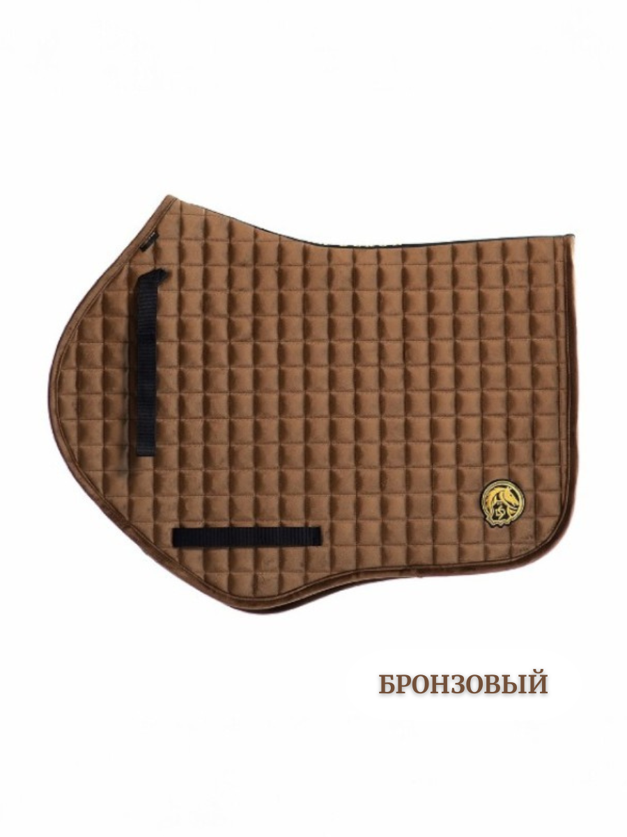 Конкурный фигурный велюровый бронзовый вальтрап Shkura Dekor премиум