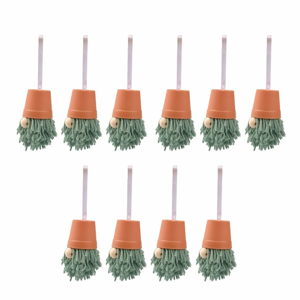 10 шт. Гномы и эльфы для праздничного украшения, Зеленый