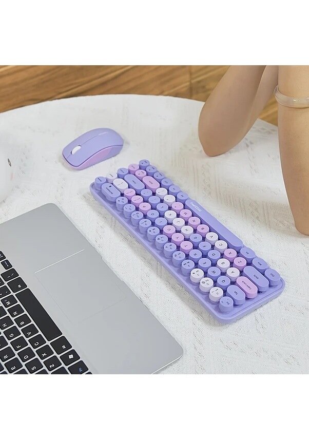 Новый беспроводной комплект клавиатуры и мыши Mofii I Dol, розовый, разноцветный, восемь вариантов цветов для офиса и школы