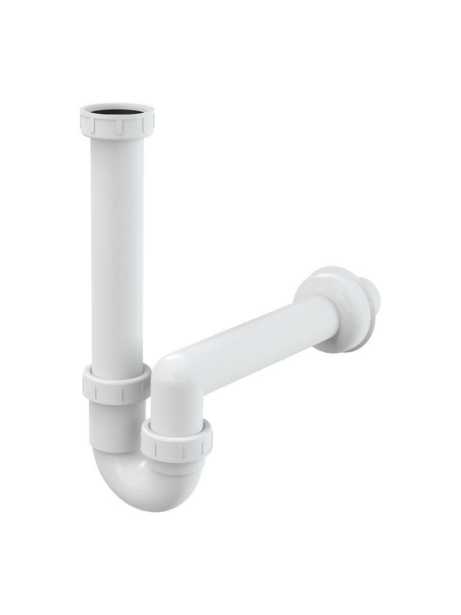 Сифон трубчатый Alcaplast A80-DN40 пластик с накидной гайкой 1 1/2" для мойки, D40