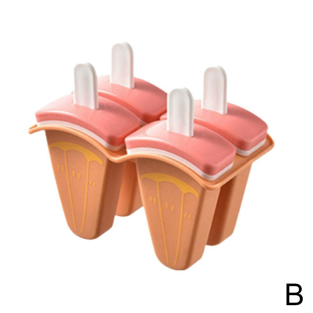 4шт. формочки для мороженого в форме арбуза с палочками, легкосъемные