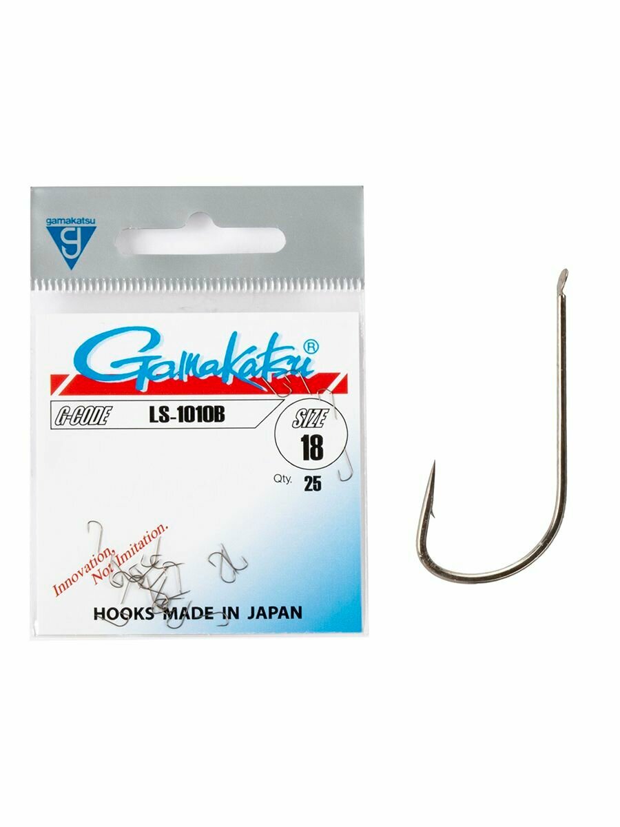 Крючки Gamakatsu LS-1010B HOOKS BRONZE размер 18 (упк.25шт.)