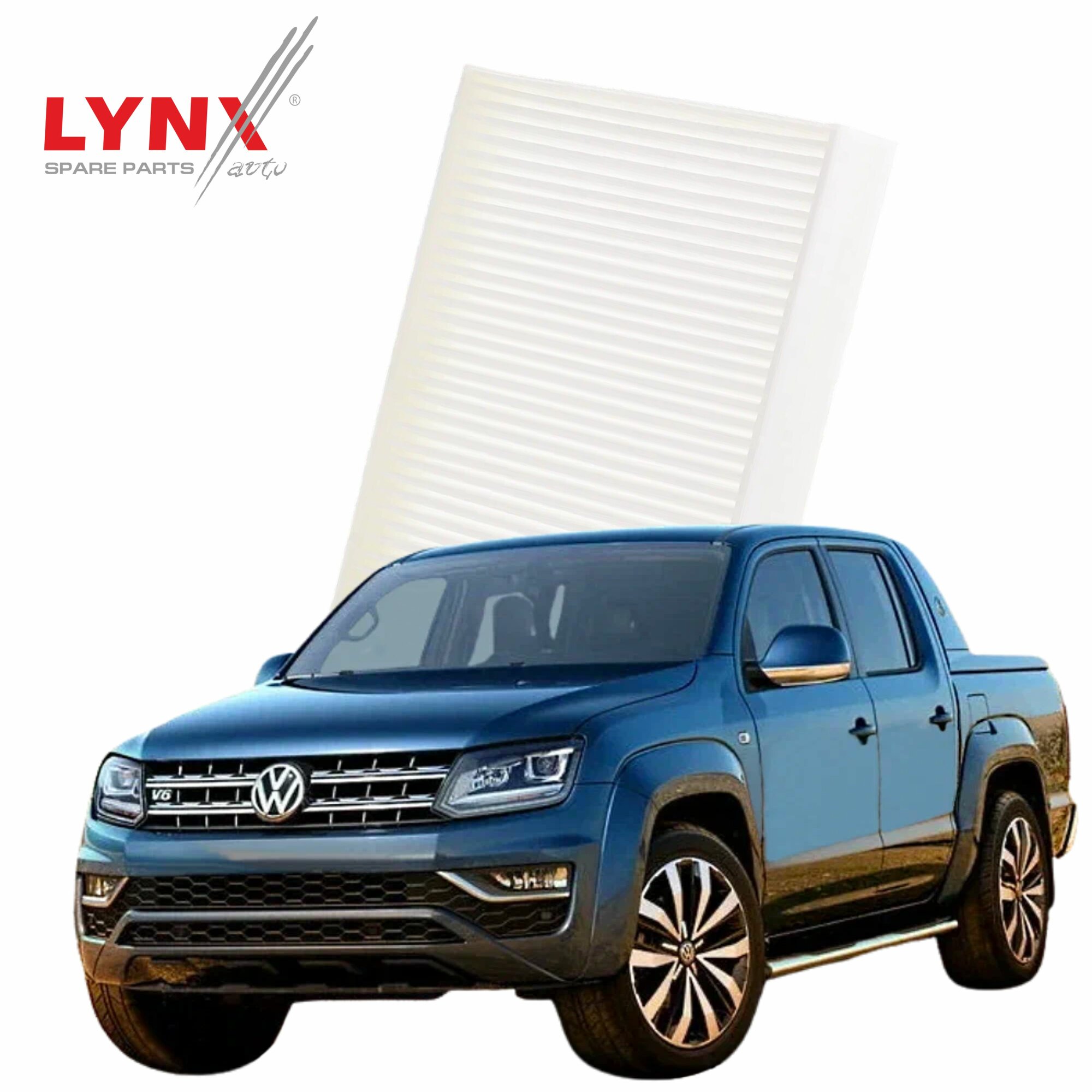Фильтр салонный Volkswagen Amarok (1) / Фольксваген Амарок 2010 2011 2012 2013 2014 2015 2016 / 1шт LYNXauto