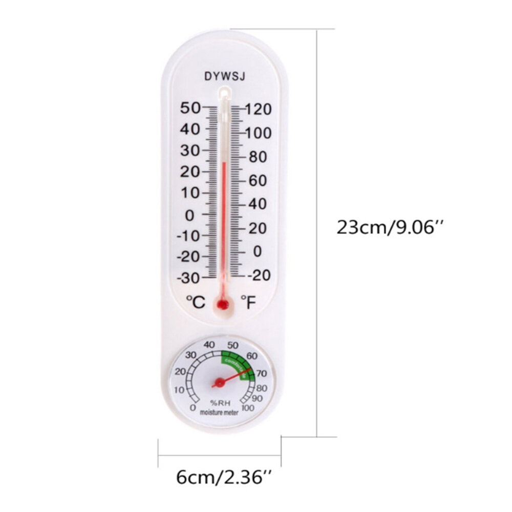 Настенный комнатный термометр и гигрометр, измеритель температуры и влажности в теплице для помещения, удобный для чтения большой дисплей, точные измерения для дома и офиса