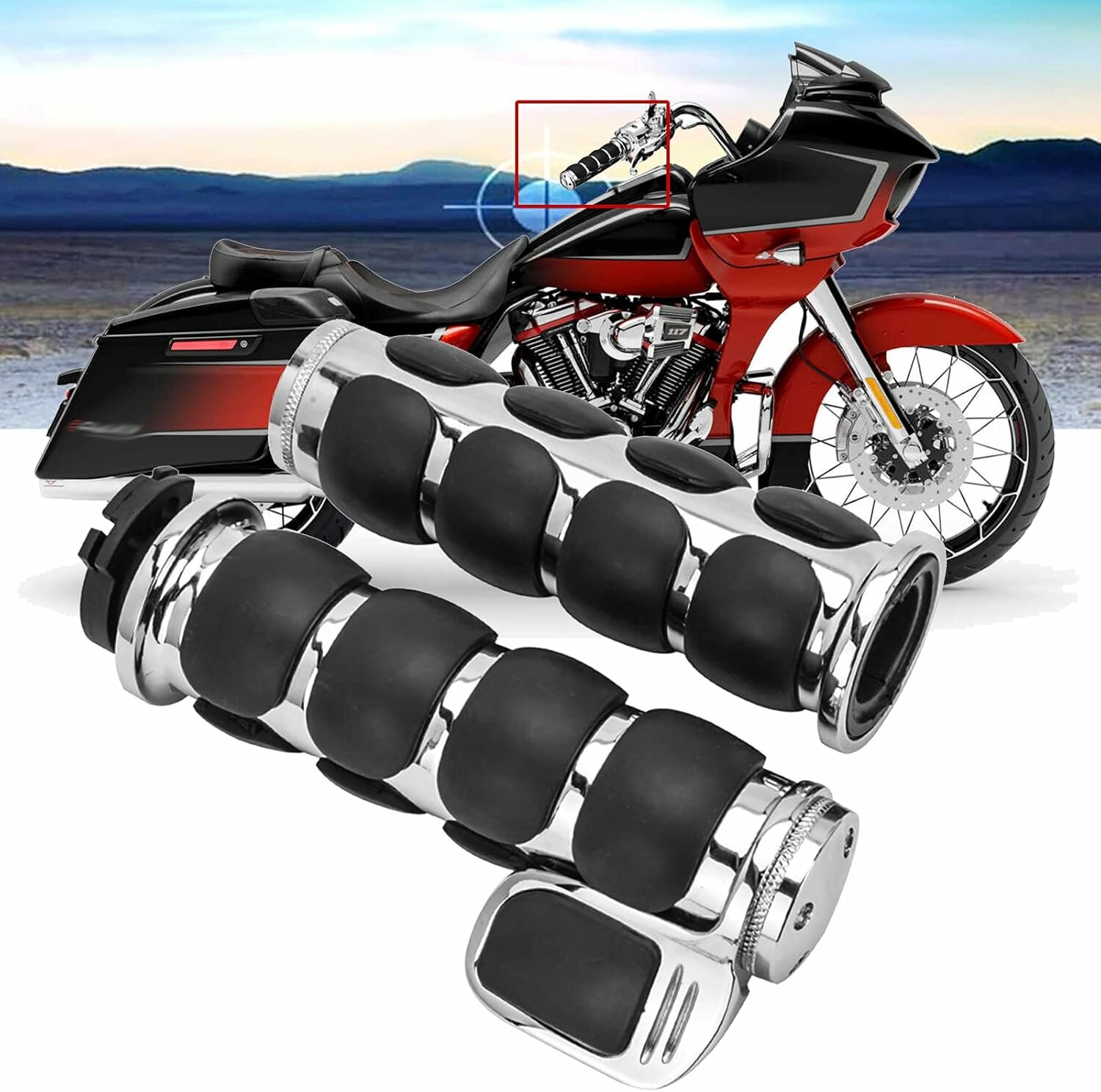 2 шт, мотоциклетные рули, 25-миллиметровые грипсы с силовым захватом для Harley Kawasaki Suzuki