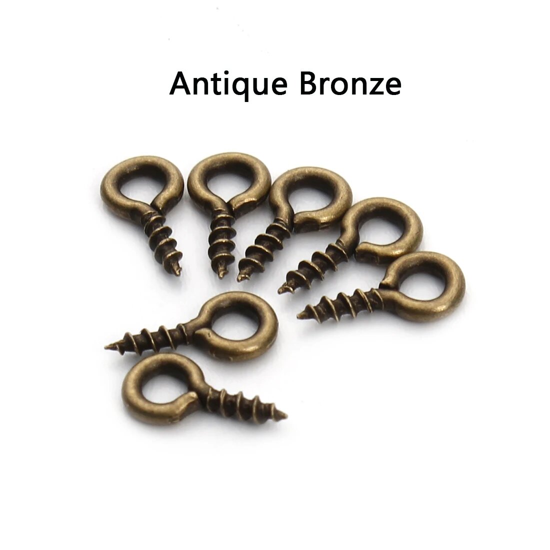 Мини винтовые шпильки для ювелирных изделий 200 шт 4x8mm, Antique Bronze