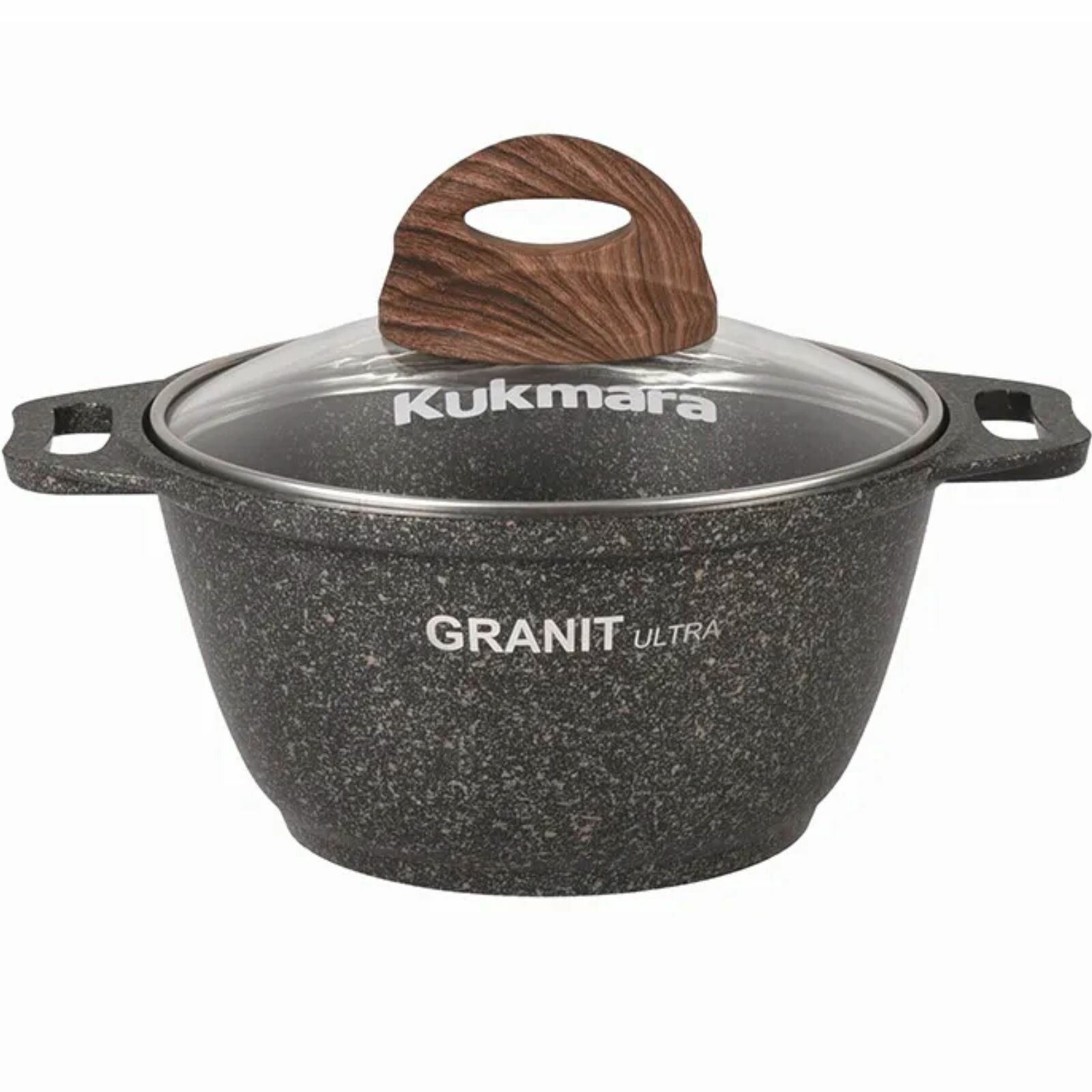 Казан-Кастрюля 1л d160 h90 АП Granit Ultra Ст/Кр Ровное Дно Original Цв/Уп Kukmara КГО12А