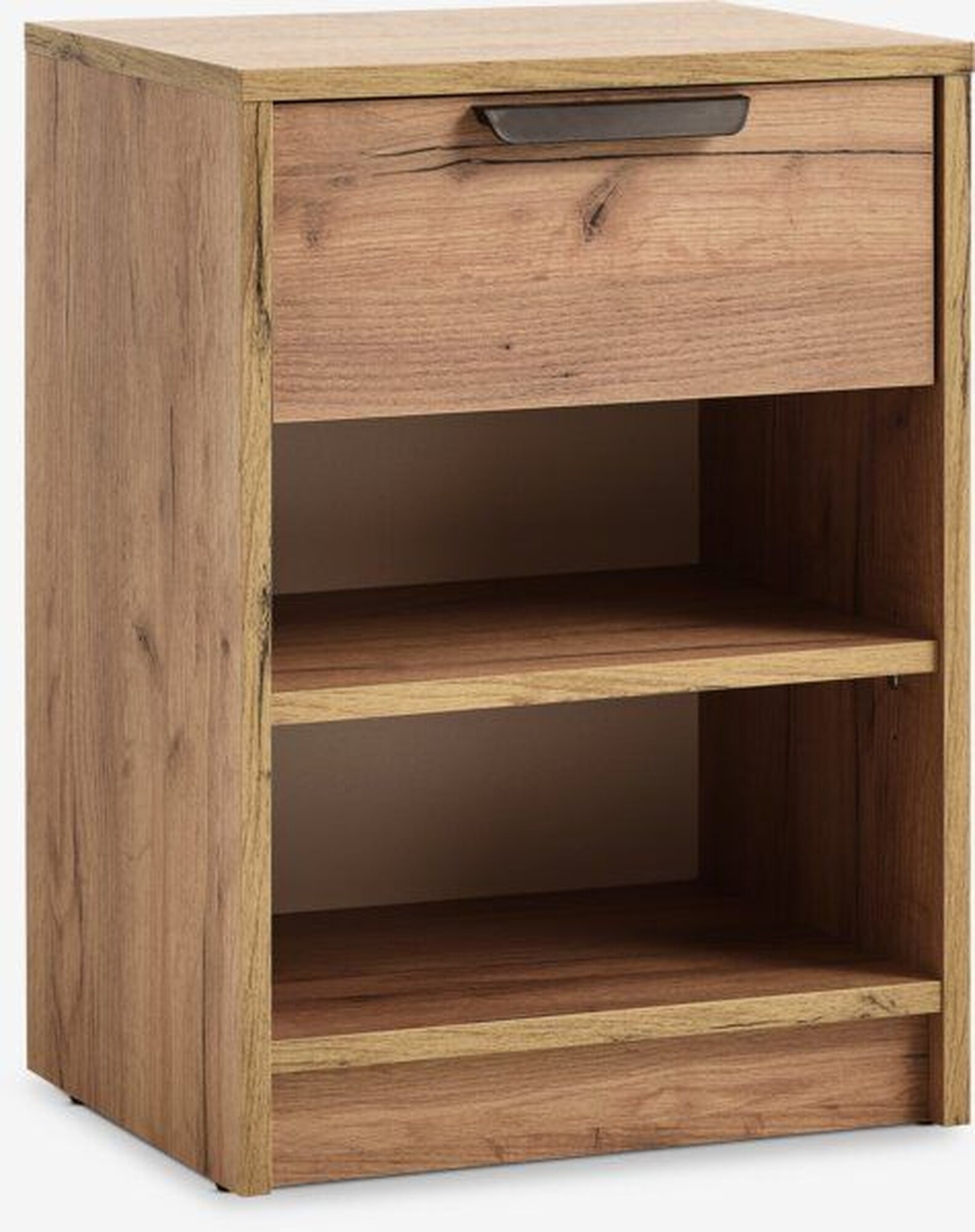 Прикроватная тумбочка Jysk "JENSLEV", шпон, 1 ящик, цвет дуб