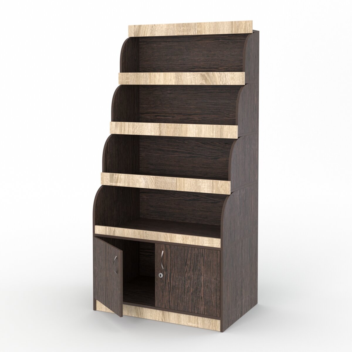 Стеллаж "браво" №2, Дуб Венге и Дуб Сонома. Производитель товара - компания Westcom.