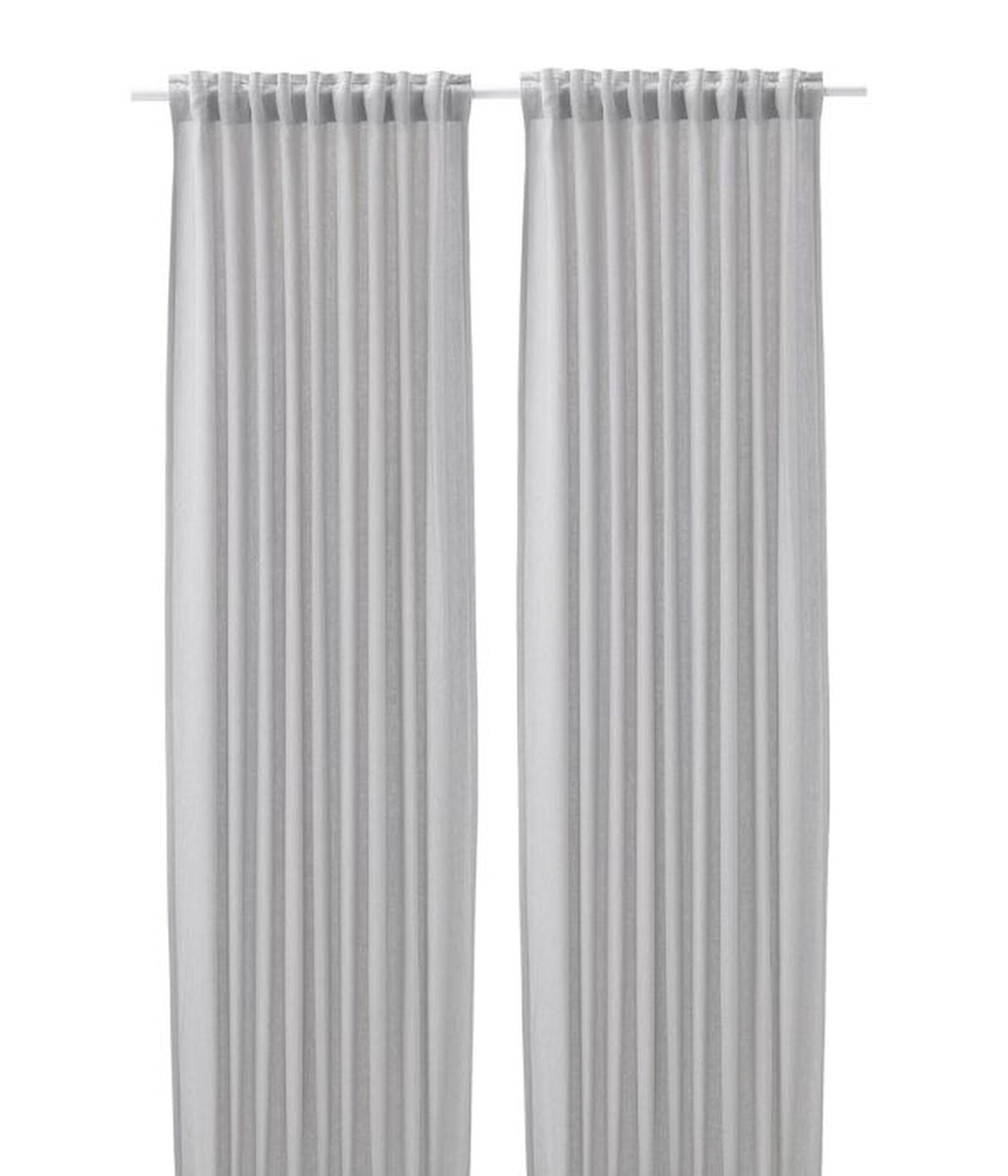 Шторы IKEA "FJÄDERMOTT" 705.045.87, 100% хлопок, 145х300 см, светло-серые