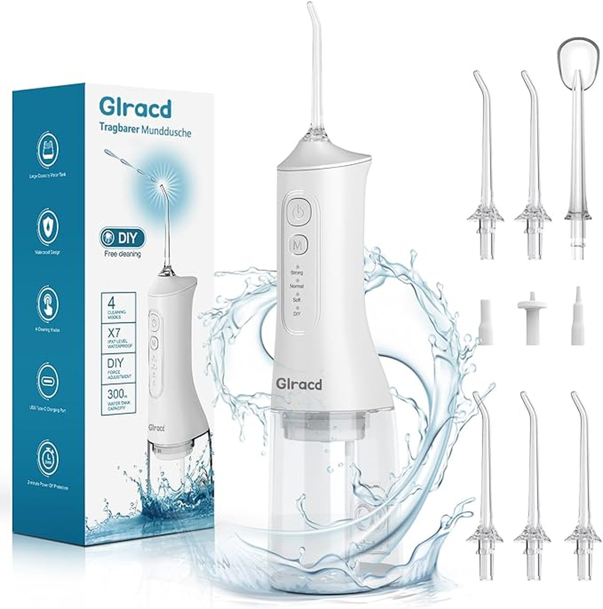 Ирригатор WaterPik L6-White, 4 режима, объем 300 мл, цвет белый