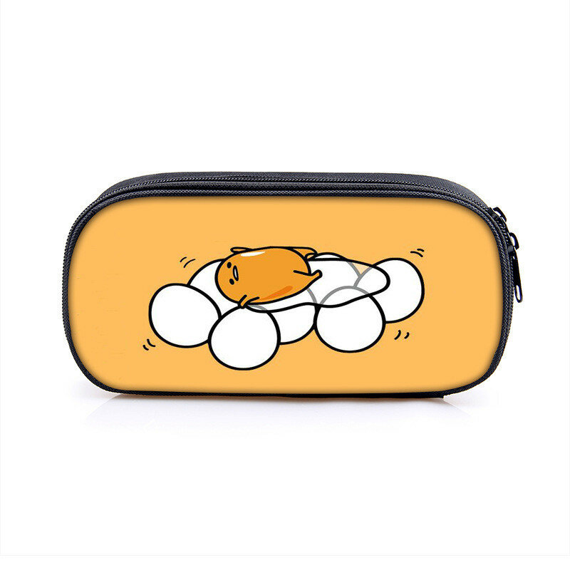 Egg yolk gudetama cartoon pen holder with durable nylon construction for students and professionals style 1