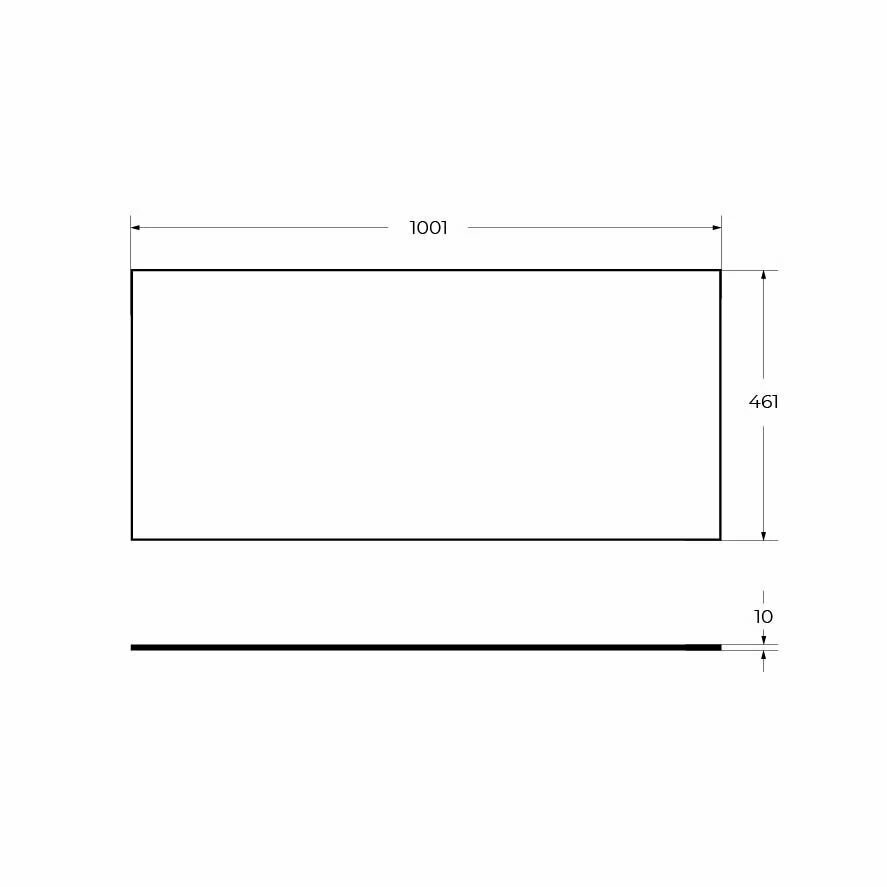 CADRO Столешница из HPL материала 1000x460 CADRO-100-HPL-NRM Nero Magma
