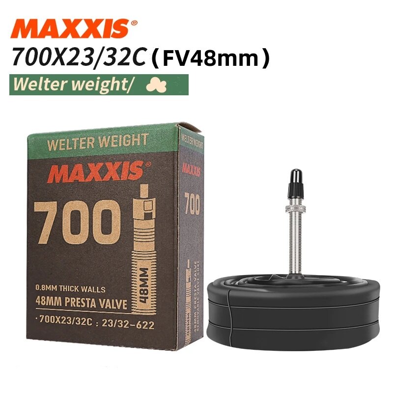 MAXXIS WELTER WEIGHT внутренняя камера 0,8 мм 26 27,5 29 700 Черный, 700x23-32C FV48