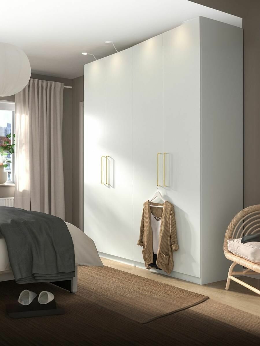 Шкаф распашной для одежды двухсекционный пакс (PAX IKEA) 200х58х236 см, комбинация 14