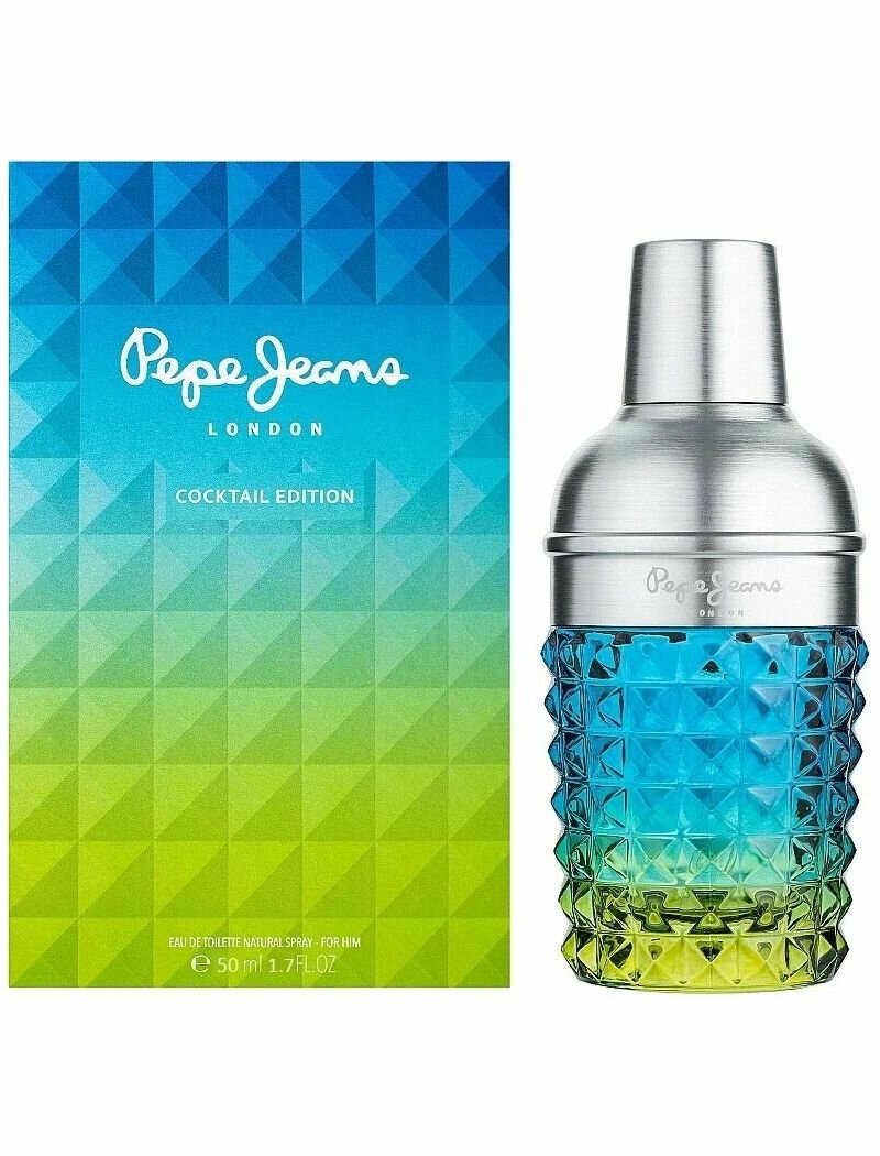 Туалетная вода Pepe Jeans Cocktai Edition For Him, мужская, древесно-цитрусовая, 50 мл