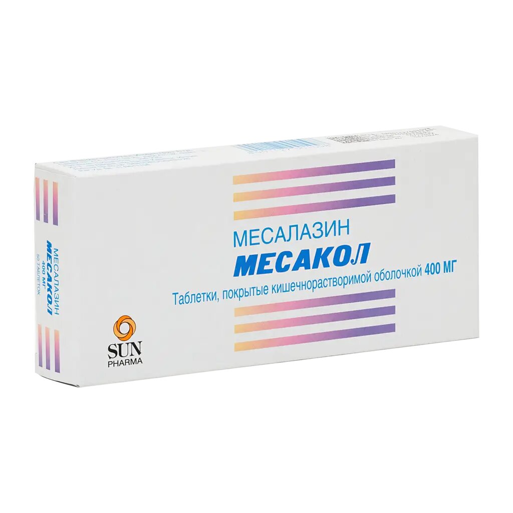 Месакол таблетки покрыт. кишечнорастворимой об 400 мг 50 шт