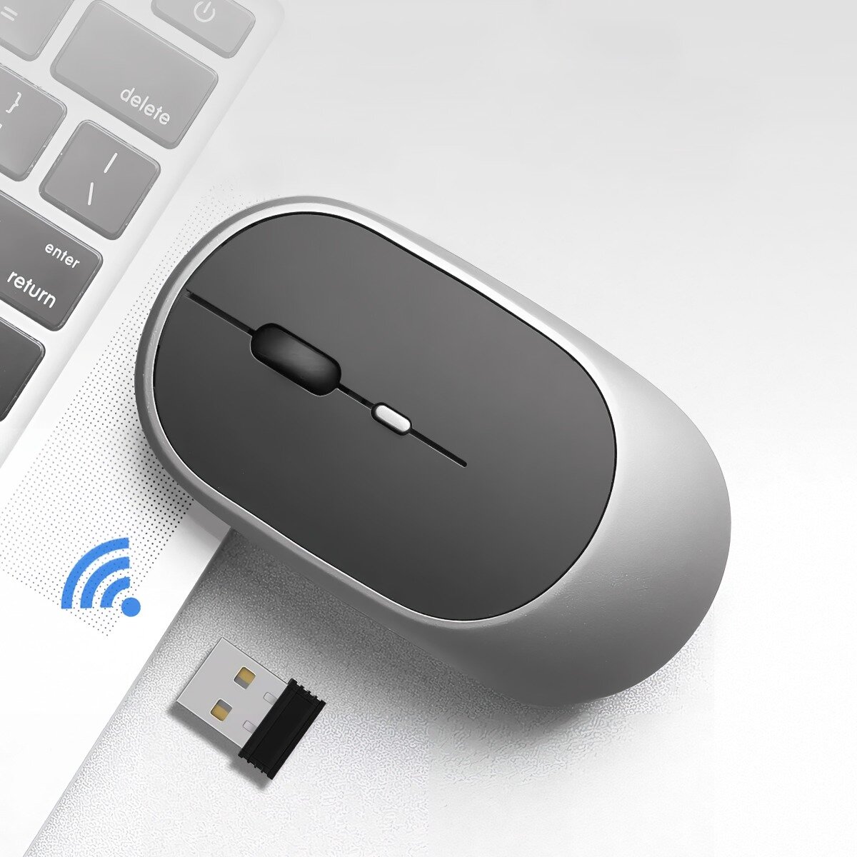 Беспроводная мышь / встроенный аккумулятор / поддержка Bluetooth / бесшумное нажатие клавиш