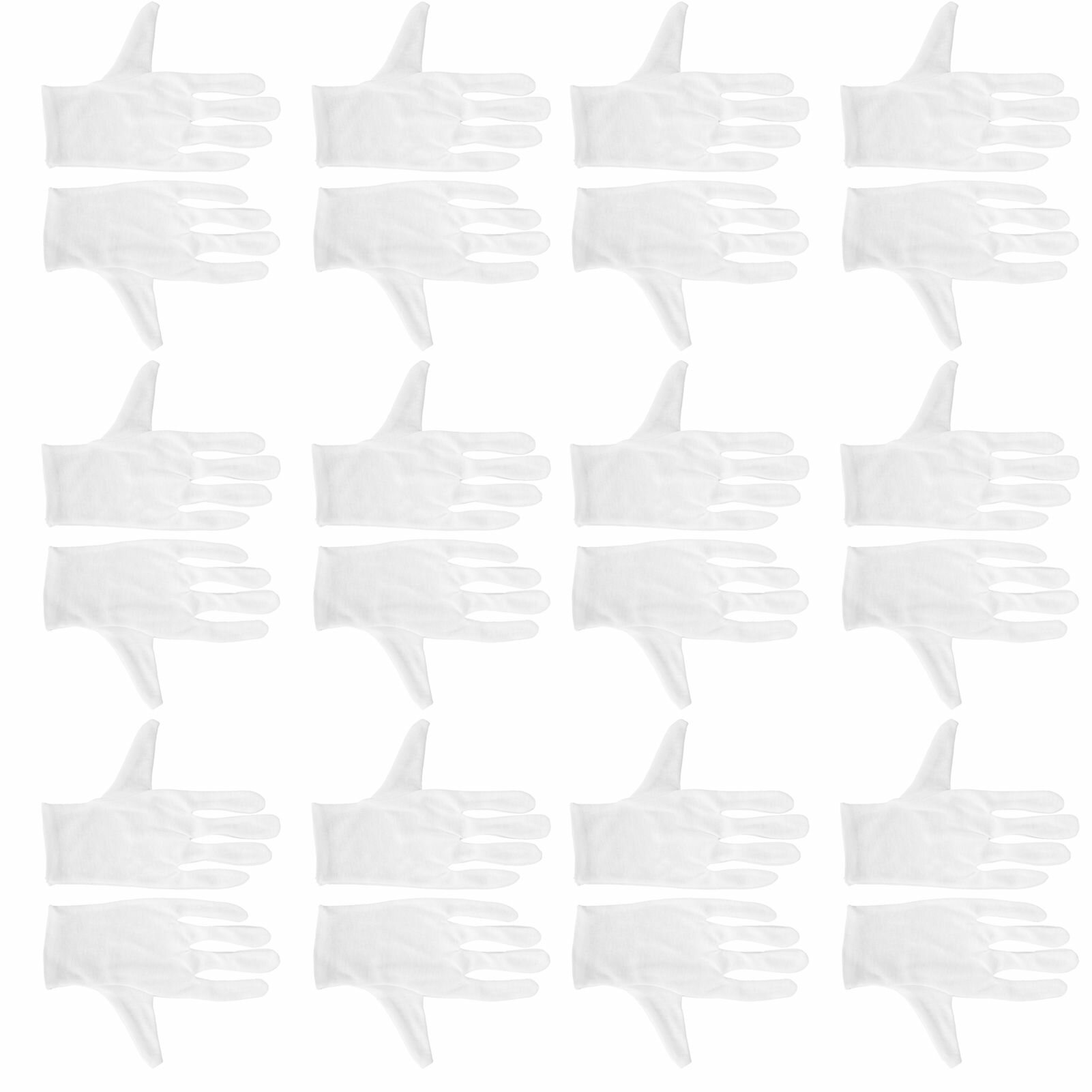 12 пар белых хлопковых перчаток размера L