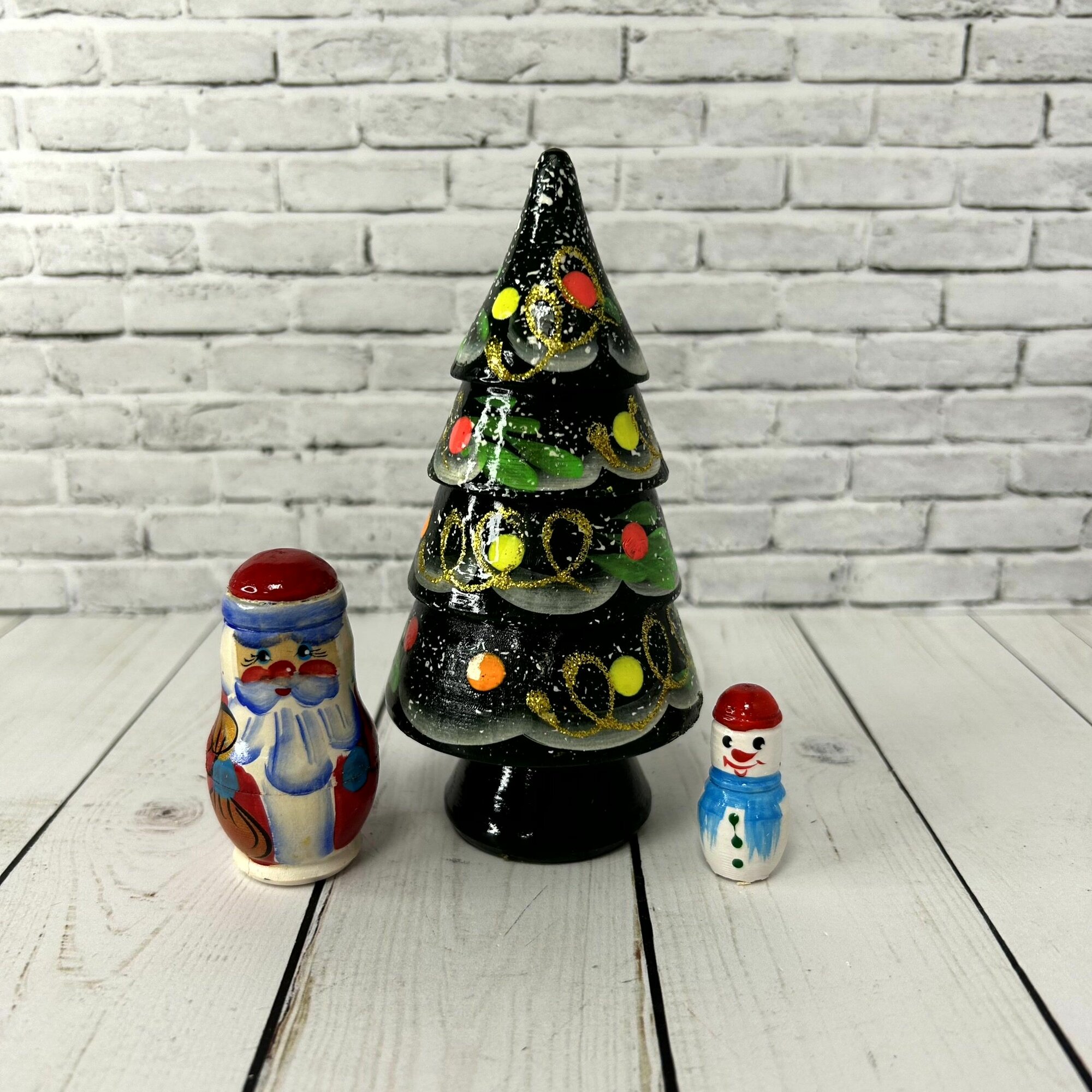 Матрешка Елка 3 кукольная 120*60 мм