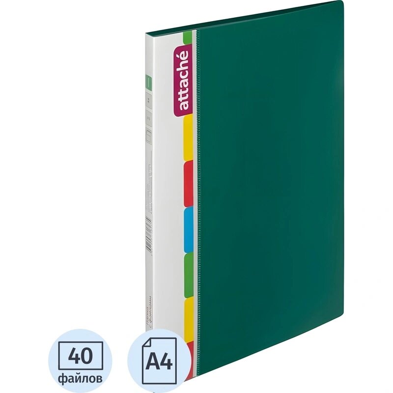 Папка файловая ATTACHE KT-40/07 зеленая Россия