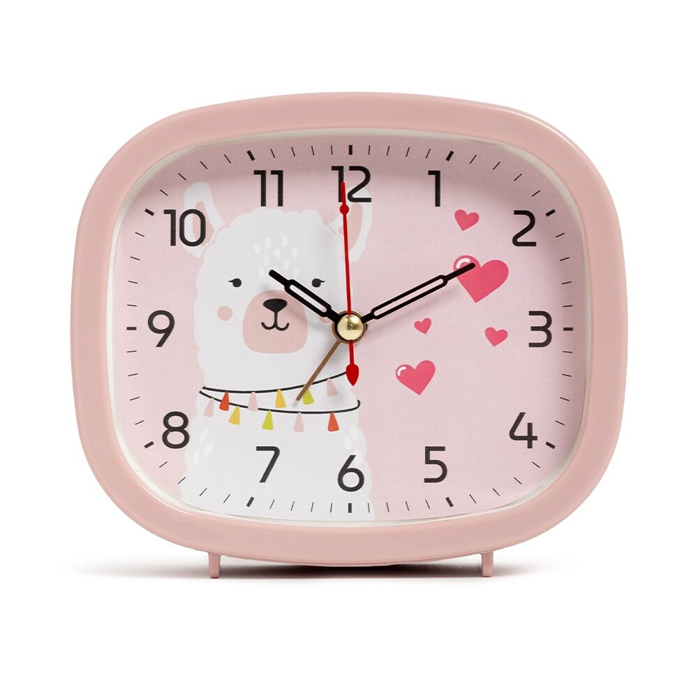 Будильник кварц розовый «Альпака» B5-018