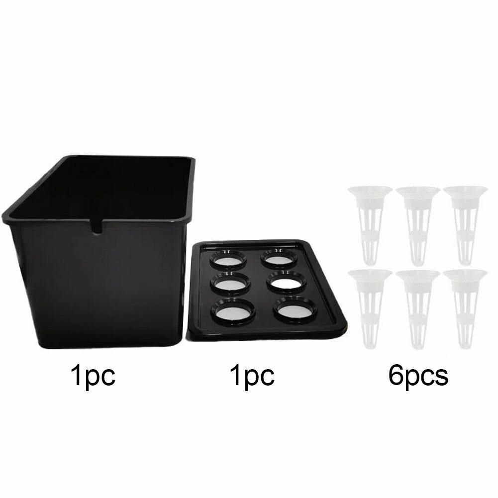 Кашпо, 8 шт, цвет черный