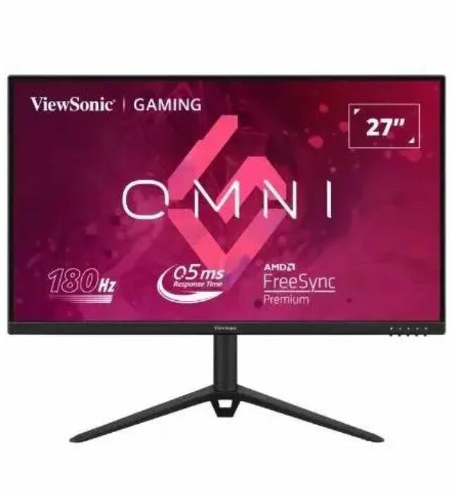 27" Монитор ViewSonic VX2728J (VX2728J) черный - 1920x1080@180 Гц, IPS, 0,5 мс, 1000:1, 250 Кд/м, 178/178, HDMI, DisplayPort, AMD FreeSync Premium